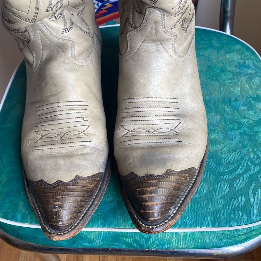 Vintage Imperial Western Boots W/Wing Tip Toe Cap - Gem